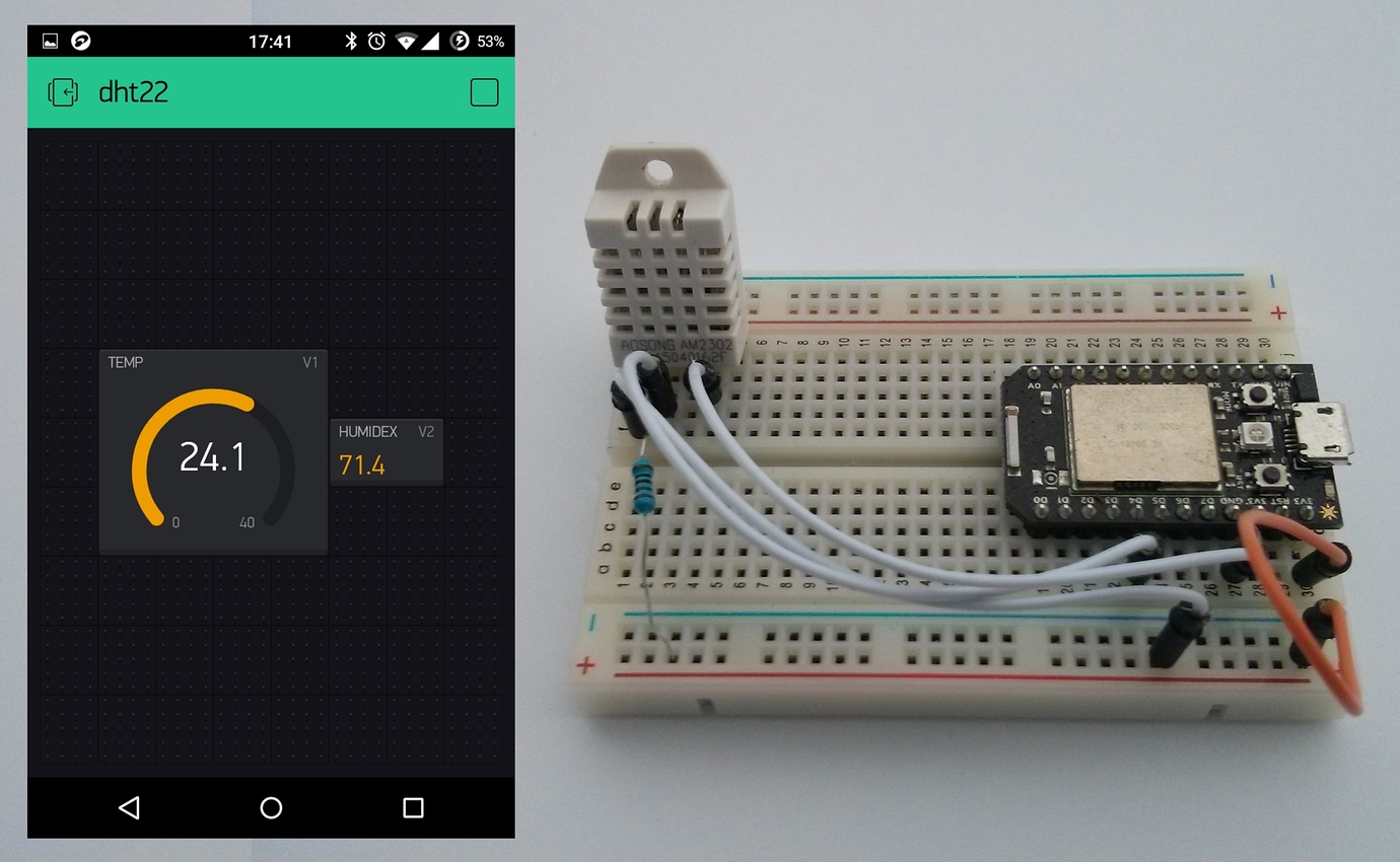 Temperature Humidity Monitor With Blynk And Particle Projects Made With Blynk Blynk Community