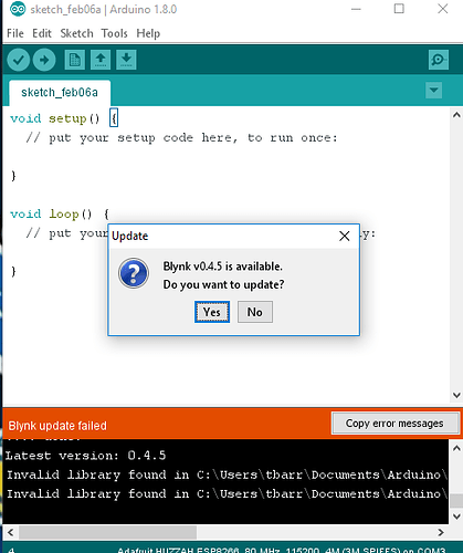 Library update error - Solved - Blynk Community