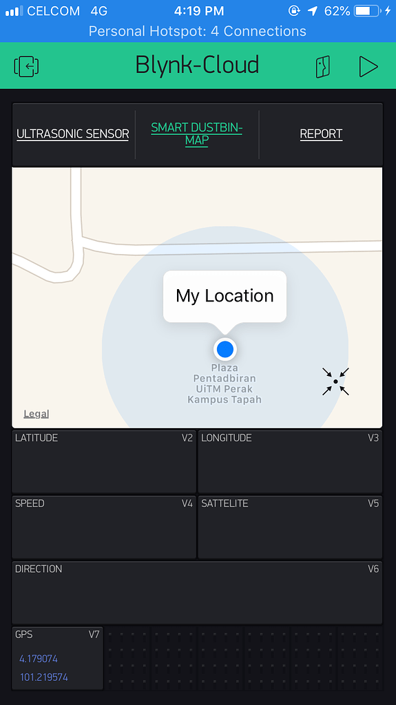 I have issue in display latitude, longitude data in blynk app - Need Help With My Project ...