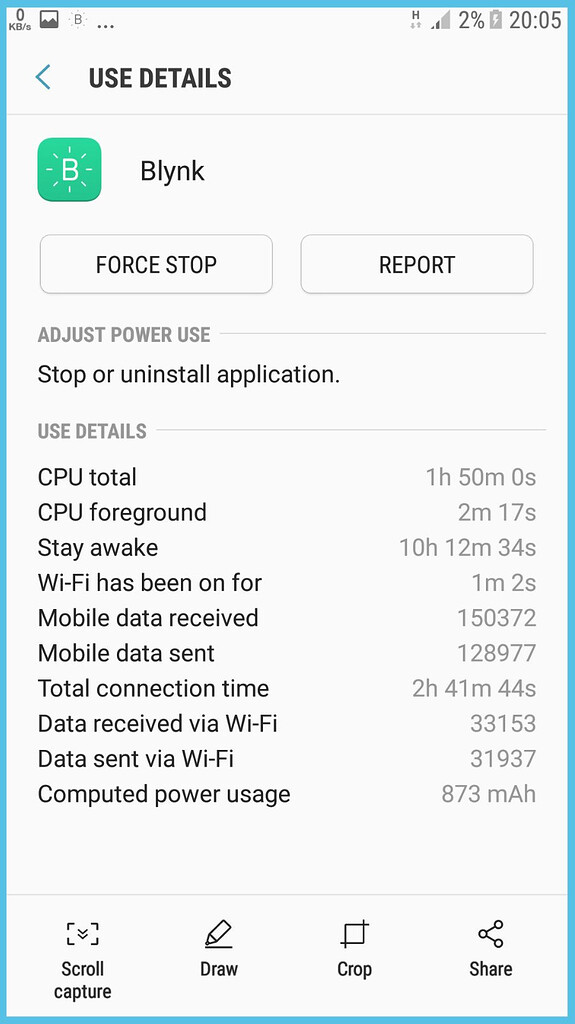 Blynk Android 2.19.0 Keeping CPU Awake? - Solved - Blynk Community