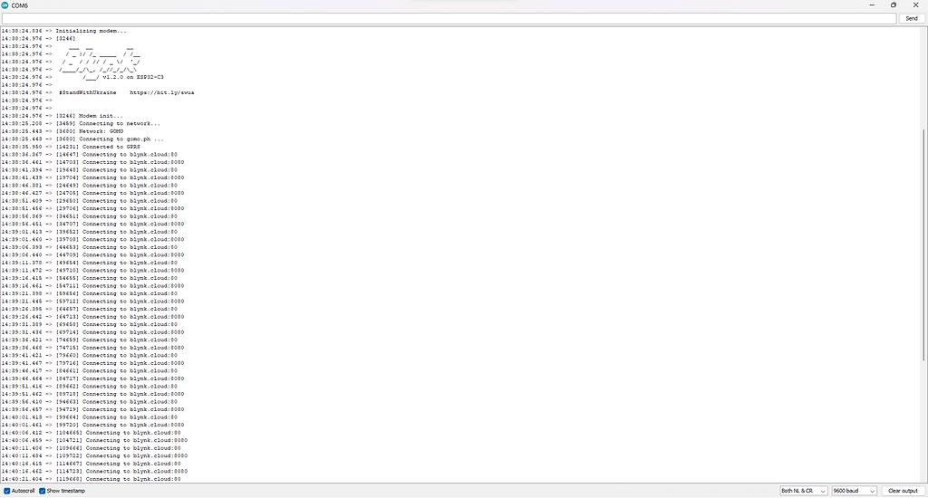Xiao ESP32C3 A9G GSM, Connecting to blynk.cloud:80 and 8080 - Need Help With My Project - Blynk ...