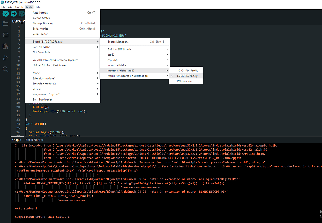 Industrial Shields Esp32 PLC Family - Need Help With My Project - Blynk Community
