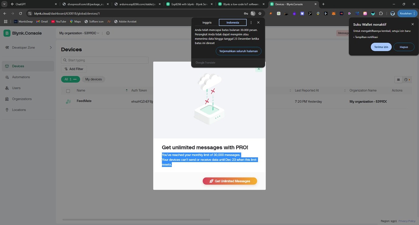 Blynk message limit - Need Help With My Project - Blynk Community