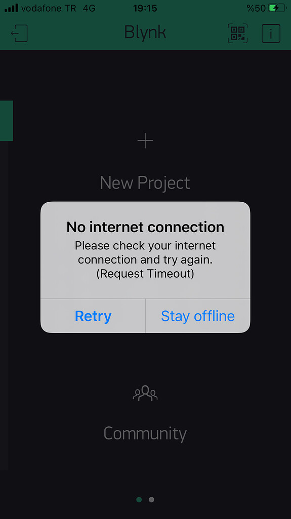 App connection problem - Solved - Blynk Community