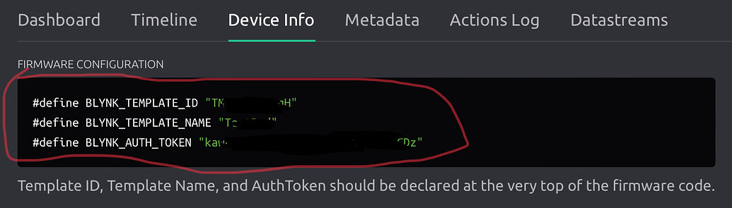 How to fix compiler problem - #error “Please specify your BLYNK_TEMPLATE_ID and BLYNK_TEMPLATE ...