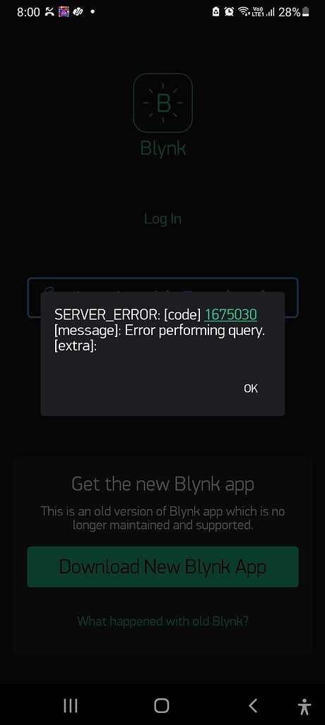 Blynk login with Facebook Server_error code 1675030 - Blynk Cloud ... Blynk login with Facebook Server_error code 1675030 - Blynk Cloud ...