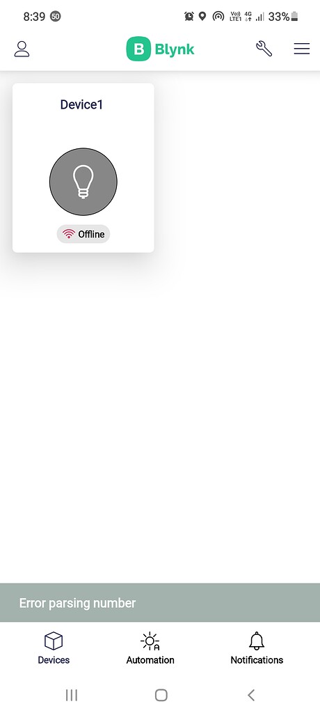 Error while opening devive - Issues and Errors - Blynk Community