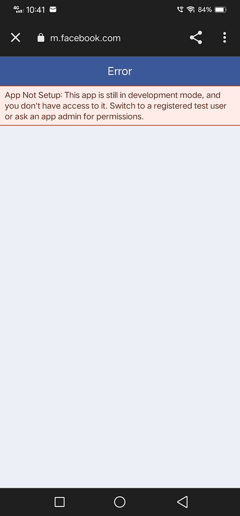 An important error that the Facebook account is not login into blynk app ,based on this app ,we ...