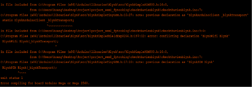 Error when using multiple libraries esp8266 and sim900a - Need Help With My Project - Blynk ...