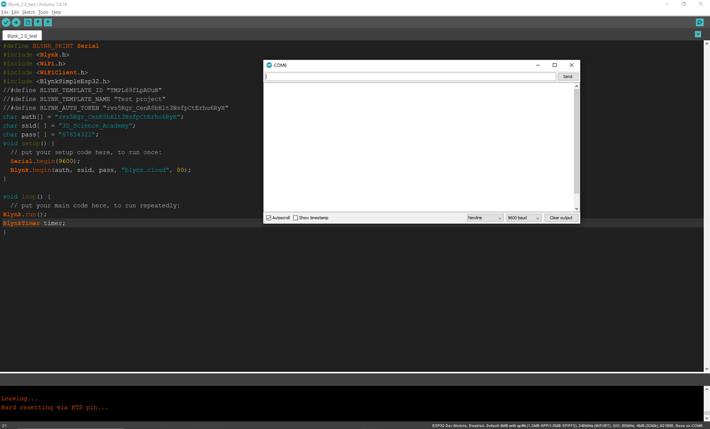 Device Offline After Uploading My Code And Setup Dashboard Blynk 20 Blynk Community