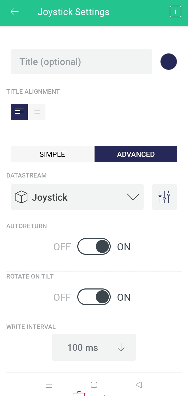 Joystick widget always pulls down at start - Solved - Blynk Community