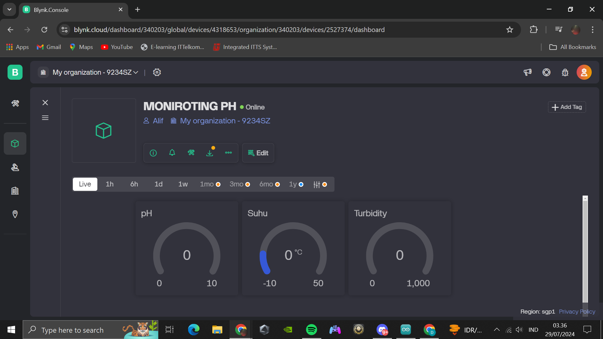 My blynk already connected but the data wont show up on serial monitor and blynk - Need Help ...