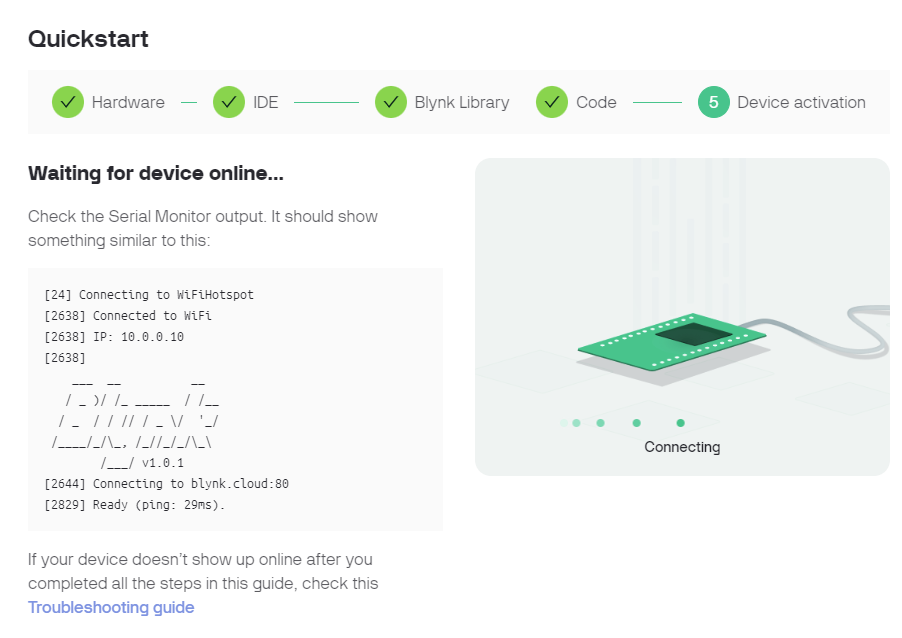 Quickstart template not working - Need Help With My Project - Blynk ...