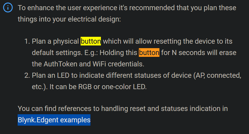 Incorporating A Button To Reset Wifi Credentials Need Help With My Project Blynk Community
